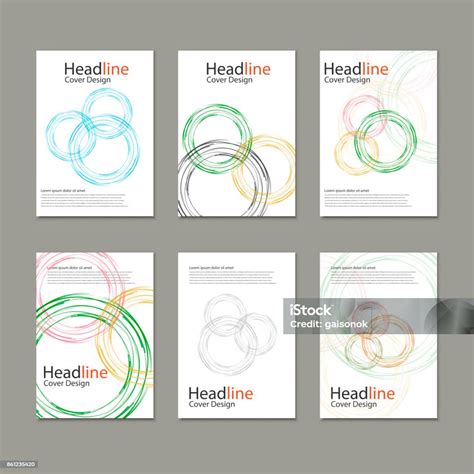 원형 벡터 연례 보고서 책자 플라이어 템플릿 디자인 책 표지 레이아웃 디자인 프레 젠 테이 션 서식 파일 추상화 개념에 대한 스톡 벡터 아트 및 기타 이미지 Istock