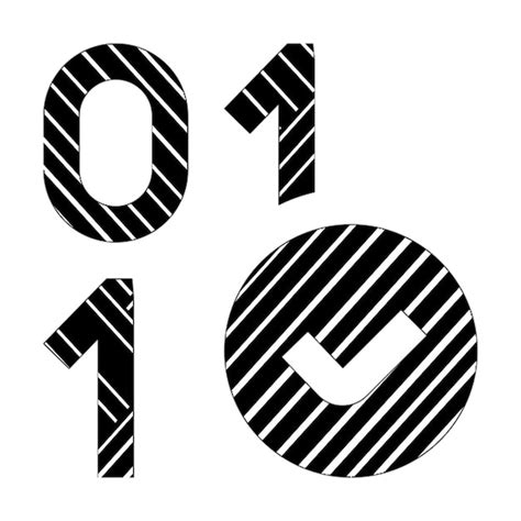 Premium Photo Photo Icons Binary Circle Check Icon Black White