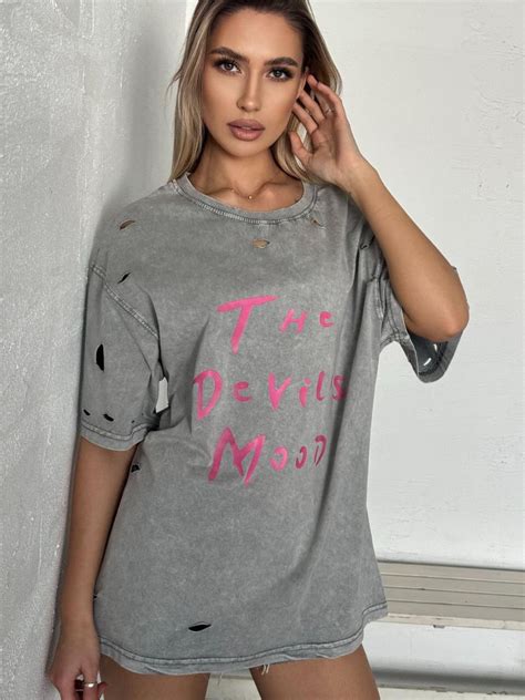 Футболка-варенка мод. Devil's mood, светло-серый – купить за 1800 руб ...