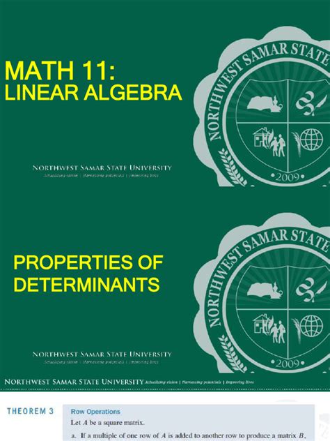 Properties Of Determinants Pdf Teaching Methods And Materials Computers