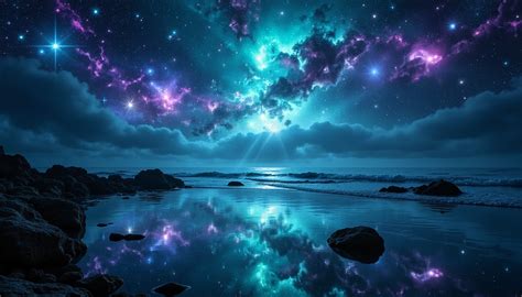 Free Cosmic Ocean Mirror Image Galaxy Reflection Cosmos Download
