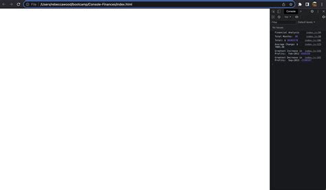 Github Resonantdevotionconsole Finances Used Javascript To Financially Analyse And Summarise