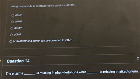 Solved What Nucleotide Is Methylated To Produce