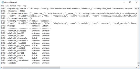 no output when running · issue 1 · adafruit circup · github