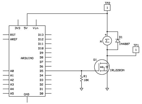 Arduino Uno Reading Analog Voltages From Motor Controlled By N Channel