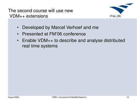 Ppt Two Courses On Vdm For Embedded Systems Learning By Doing Powerpoint Presentation Id