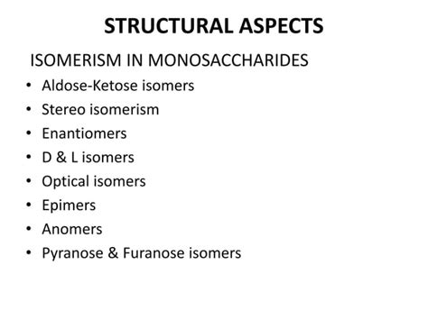3 4 Isomerism Chemical Properties Of Monosaccharides Pptx Chemistry Science