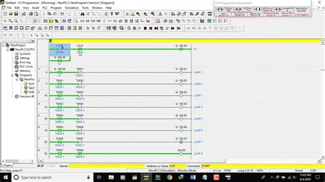 Simulasi Lampu Berjalan Menggunakan Cx Programmer Youtube