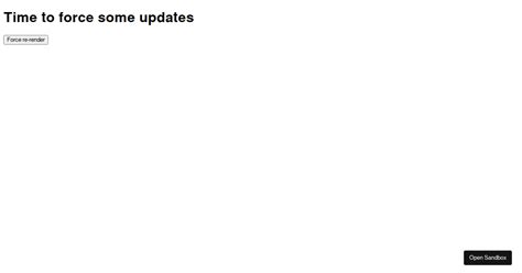 Forcing Functional Component Re Render Codesandbox