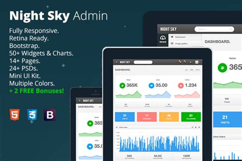 Night Sky Admin Htmlcss Version Bootstrap Responsive Themes