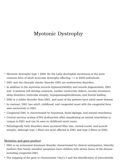 Autosomal Dominant Myotonic Dystrophy Pdf Biology Epidemiology