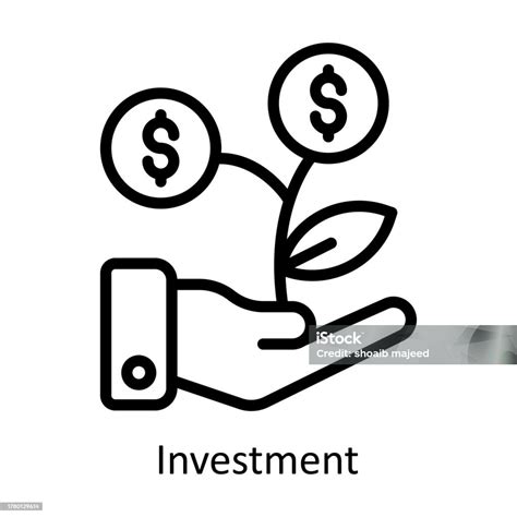 투자 벡터 개요 디자인 일러스트레이션입니다 흰색 배경의 기호 Eps 10 파일 개념에 대한 스톡 벡터 아트 및 기타 이미지 개념 경제 금융 Istock
