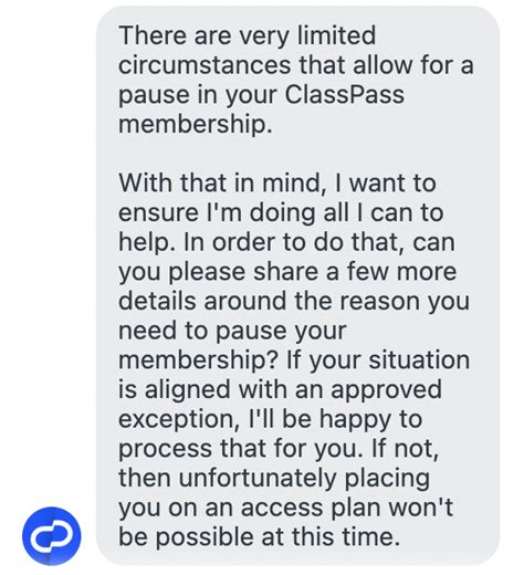 Im Trying To Pause My Classpass Membership In Order To Keep The 54