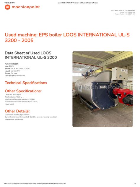 Used Loos International Ul S 3200 Used Machines For Sale Pdf Applied And Interdisciplinary