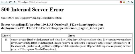 Oraclejsp Oraclejspproviderjspcompileexception