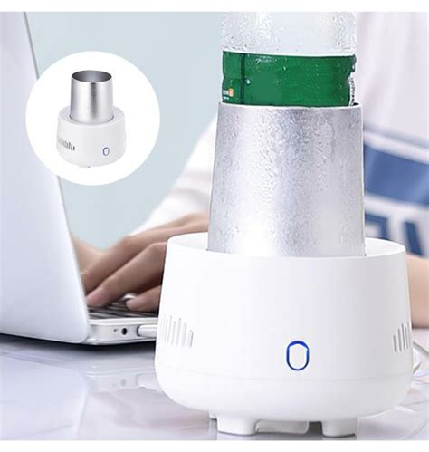 Usb 쿨링 컵 보냉 냉각 음료 캔 300ml 용량 Usb 전원 다기능 미니 맥주병 물 도구 쿨러 사무실 티몬