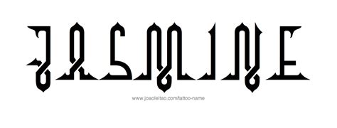 Jasmine Name Tattoo Designs