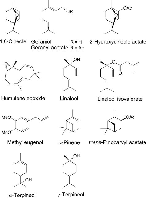 Chemical Structures Of The Most Abundant And Less Known Compounds Of