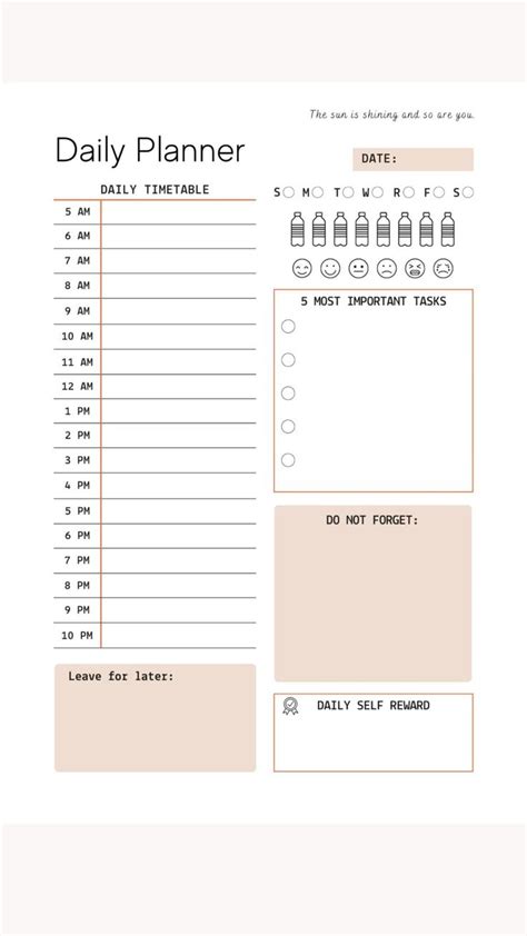 Printable Daily To Annual Planner For Personal Productivity Daily