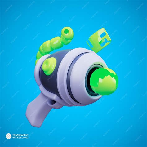 Premium Psd Alien Laser Blaster Gun Icon Isolated 3d Render Illustration