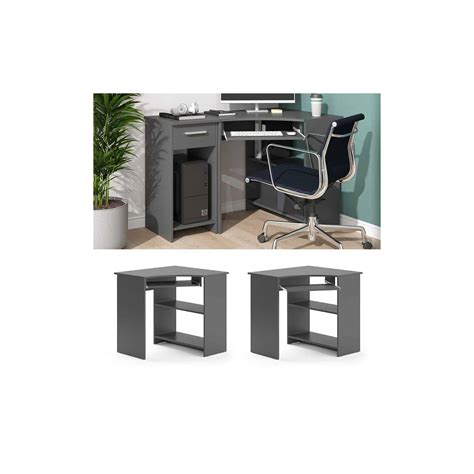 Vicco Eckschreibtisch Schreibtisch Computertisch Odin Anthrazit Arbeitstisch Ablage Online Hier