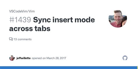 Sync Insert Mode Across Tabs · Issue 1439 · Vscodevimvim · Github