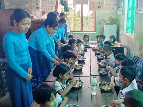 အင်္ဂပူမြို့နယ်တွင် Kg ကျောင်းသား၊ ကျောင်းသူများအား ကျောင်းတွင်းအာဟာရကျွေးမွေးခြင်းများဆောင်ရွက