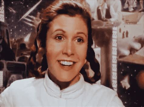 Carrie Fisher Being Adorable In An Interview Carrie Fisher Leia Organa Princess Leia Star