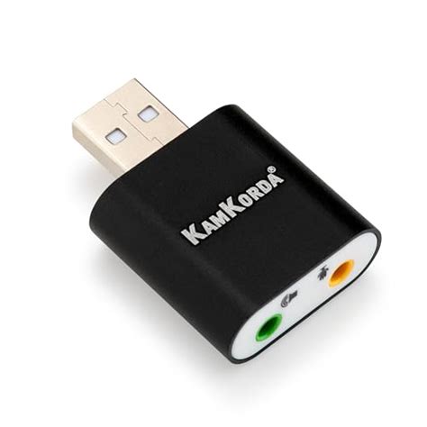 Kamkorda Usb Audio Adapter Usb To Audio Jack Adapter Sound Card Usb To Aux 3 5mm Headphone