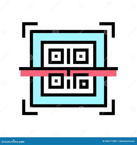 Scanning Qr Code Color Icon Vector Isolated Illustration Stock Illustration Illustration Of