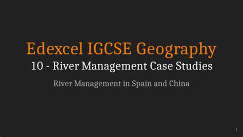 Edexcel Igcse Geography Presentations Chapter 1 River Environments Teaching Resources