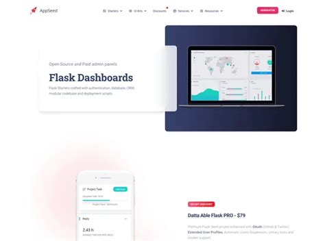 Flask Dashboards By App Generator A Flask Template Built At Lightspeed