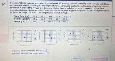 Solved Police Sometimes Measure Shoe Prints At Crime Scenes So That