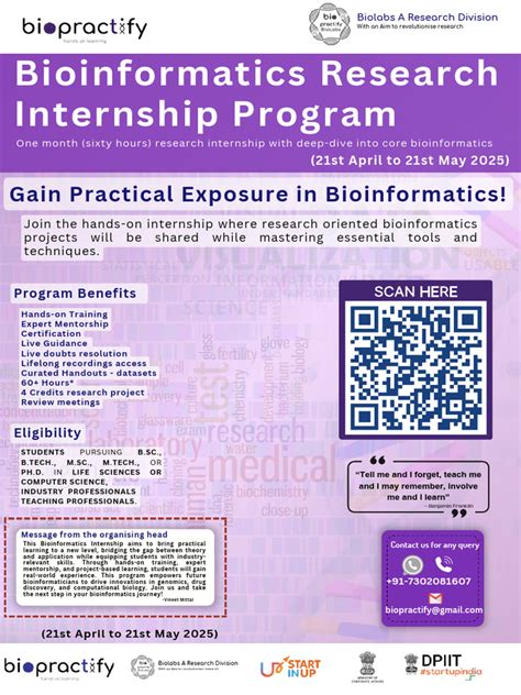 Bioinformatics Live Internship With Project Pdf Bioinformatics Health Sciences