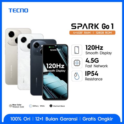 Jual Tecno Spark Go1 4gb 4gb 128 120hz Display T615 4 5g Network