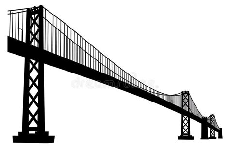 Bay Bridge Silhouette Stock Vector Illustration Of Outline 376501284