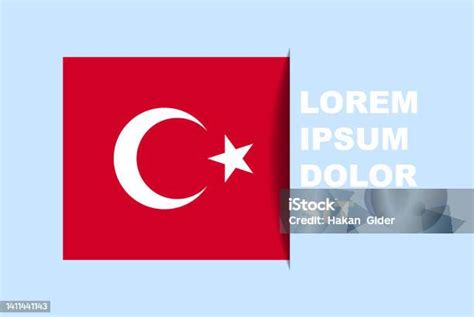 복사 공간이있는 반 터키 국기 벡터 그림자 스타일의 국가 국기 수평 슬라이드 효과 터키 아이콘 디자인 자산 개념에 대한 스톡 벡터 아트 및 기타 이미지 Istock