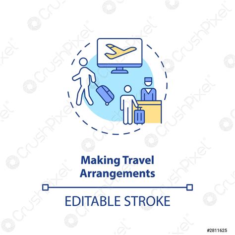 Making Travel Arrangement Concept Icon Stock Vector 2811625 Crushpixel