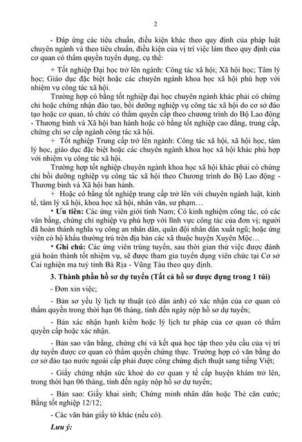 Cơ sở cai nghiện ma tuý tỉnh Bà Rịa Vũng Tàu tuyển dụng lao động hợp đồng Cổng thông tin điện