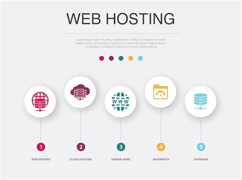 Premium Vector Web Hosting Cloud Hosting Domain Name Bandwidth