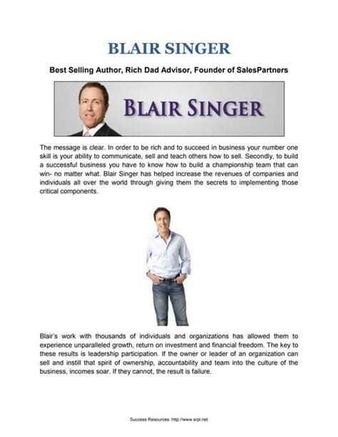 All About Blair Singer Success Resources Richard Tan Pdf