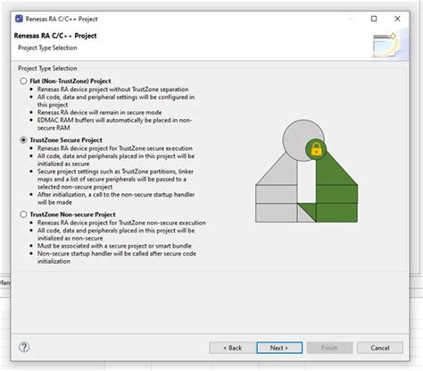 Fail to Create New TrustZone Project with FSP with e² studio Forum RA MCU Renesas