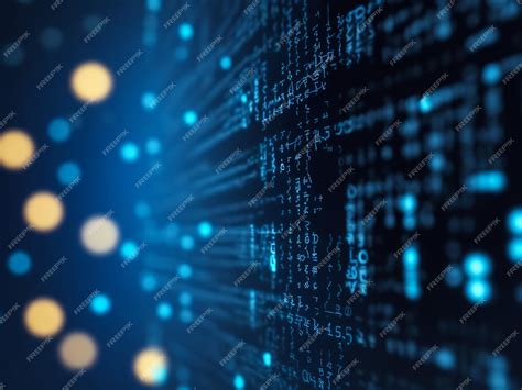 Digital Abstract Technology Background Binary Code Background 3d Rendering Premium Ai