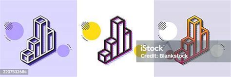 다이어그램 차트 선 아이콘입니다 열 3d 그래프 기호입니다 하프톤 도트 패턴 벡터 3차원 형태에 대한 스톡 벡터 아트 및 기타 이미지 3차원 형태 감소 고급 Istock