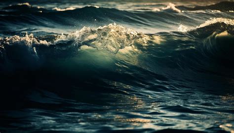 The Rippled Wave Pattern Reflects The Beauty Of Nature Liquid Generated By Ai 25079162 Stock