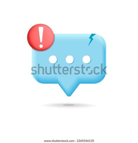 3d Vector Speech Box Message Chat Stock Vector Royalty Free