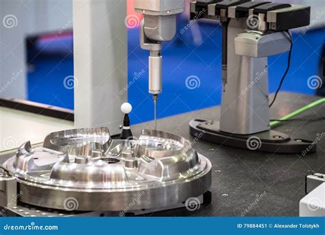 The Coordinate Measuring Machine Cmm Probe Attach On The Horizontal Milling Machine Measure