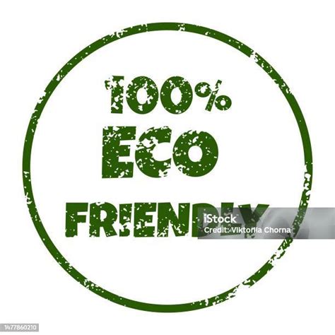 100 친환경 그런지 라벨 원형 질감 스티커 배지의 벡터 그림 유기농과 환경 친절한 제품을 위한 로고 0명에 대한 스톡 벡터 아트 및 기타 이미지 Istock