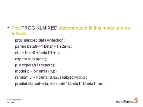 Lecture 4 Nonlinear And Generalized Mixed Effects Models