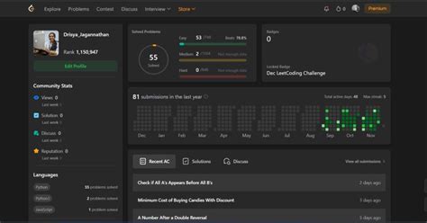 Drisya C O On Linkedin Leetcode Codingjourney Milestoneachievement Problemsolving